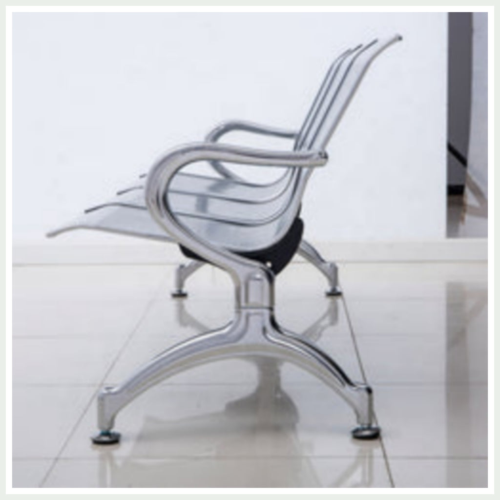3 seated visitor chair - buy steel visitor chair - multiwood