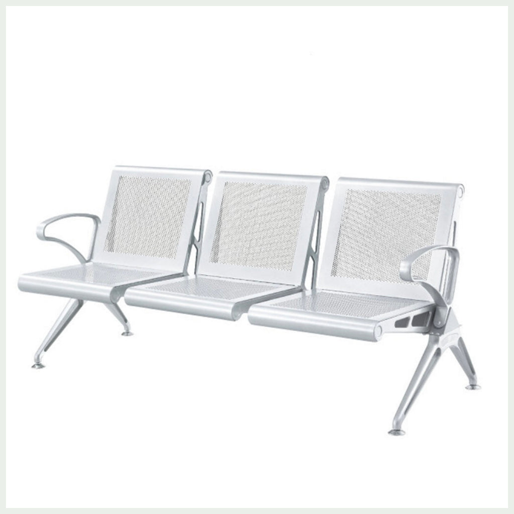 Econo silver 3 seated - best steel chair online - multiwood